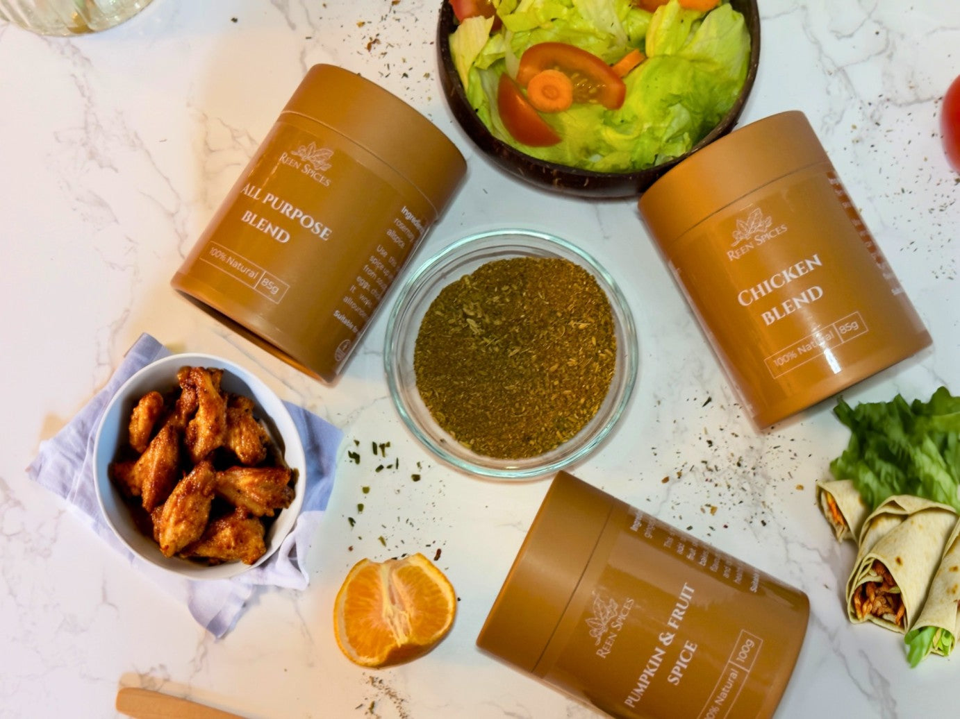 Reen Spices - All natural spice blends for healthy delicious meals.